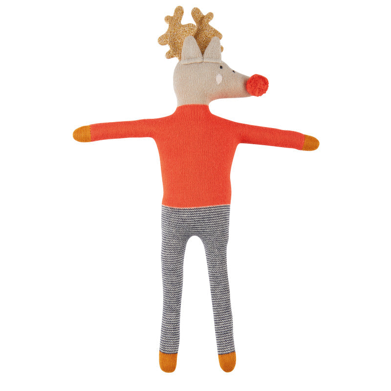 Reindeer Red Striped Toy - Sophie Home – Nor Store London