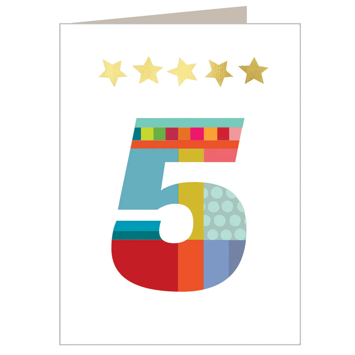 Mini Gold Star Number Five Card By Kali Stileman – Nor Store London