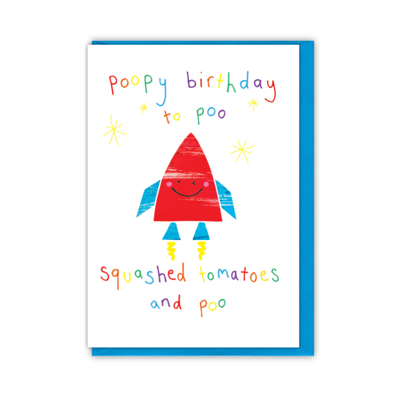 Rocket Poopy Poo Day Greeting Card - Objectables – Nor Store London